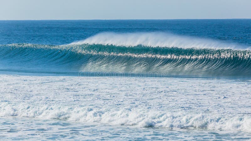 Ocean Blue Wave Wall Spray Wind Spray Stock Photo - Image of wind ...