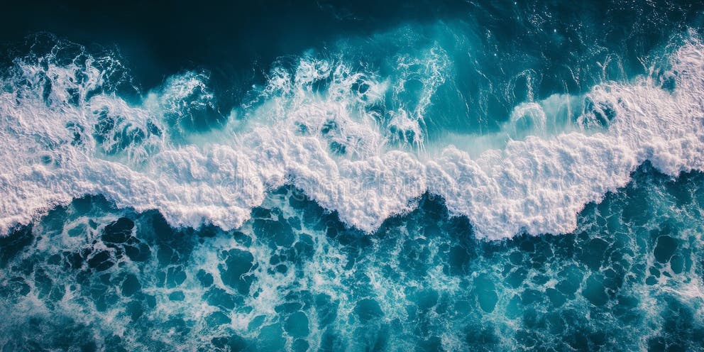 The Ocean is Calm and Peaceful, with Gentle Waves Lapping at the Shore ...