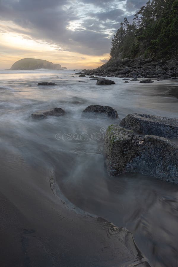 The Ocean is Calm and the Sky is Cloudy Stock Photo - Image of ...