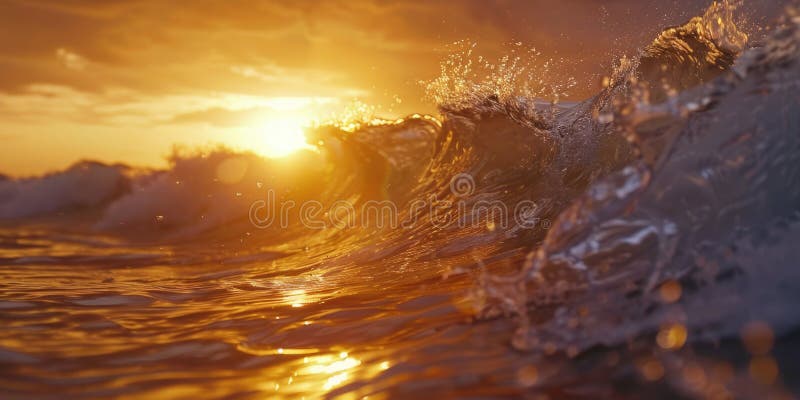 The Ocean is Calm and the Sun is Setting, Creating a Beautiful Stock ...