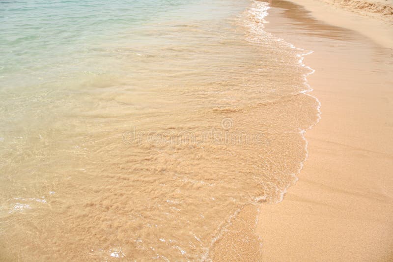 The Ocean Surf is Calm and the Water is Light Blue Stock Image - Image ...