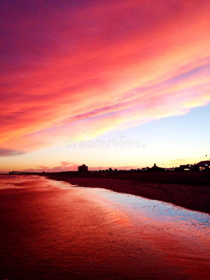 Ocean City Beach Sunset NJ stock image. Image of sunset - 45127751