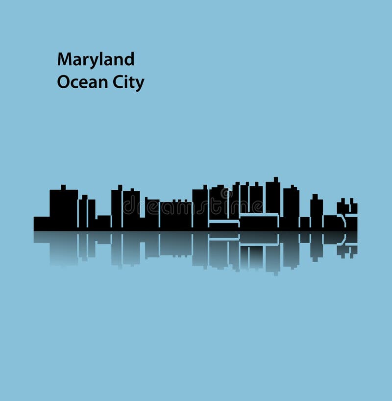 Ocean City, Maryland stock vector. Illustration of font - 297327252