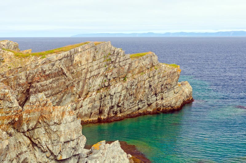 Ocean Cliff on the Coast of Newfoundland Stock Photo - Image of ...