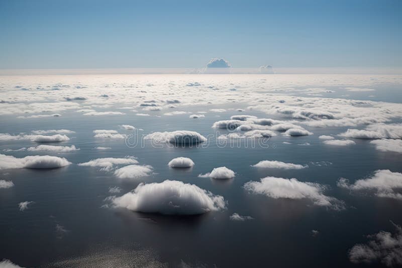 Ocean of Clouds and Floating Islands, with Distant View of the Horizon ...