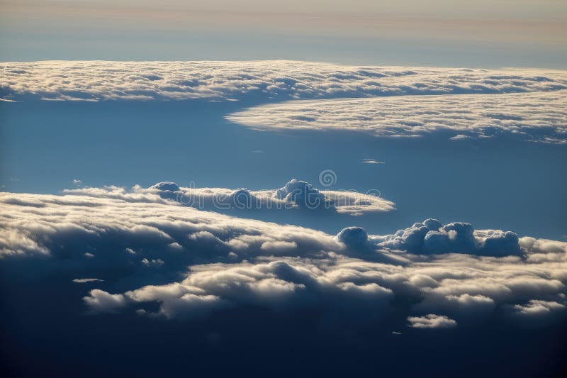 Ocean of Clouds and Floating Islands, with Distant View of the Horizon ...