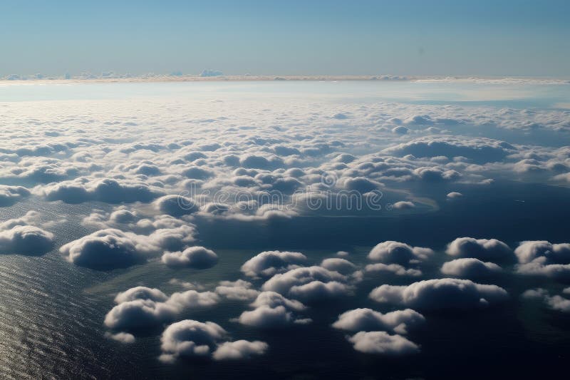 Ocean of Clouds and Floating Islands, with Distant View of the Horizon ...