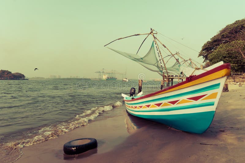 Ocean Coast Landscape with Traditional Indian Boat Stock Image - Image ... Ocean Coast Landscape with Traditional Indian Boat Stock Image - Image ...