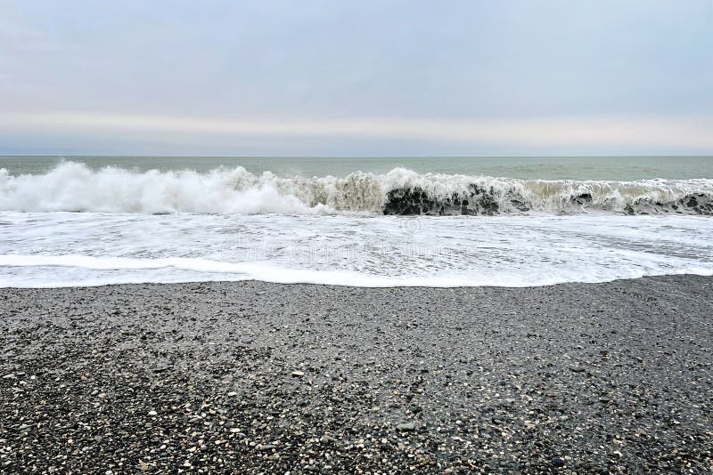 Ocean Coast. Sky, Cloud and Sea Wave Stock Image - Image of island ...