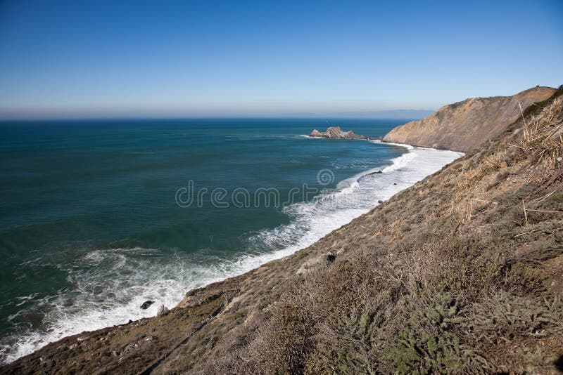 Ocean coastline landscape. stock photo. Image of shore - 17834280