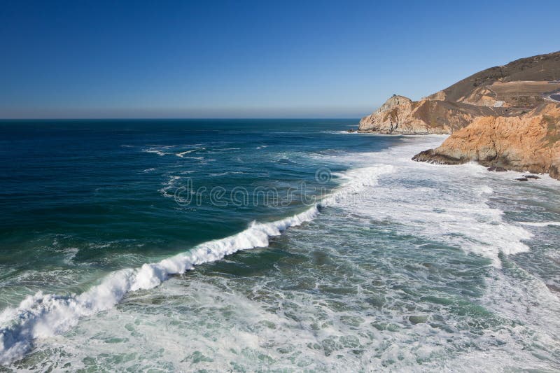 Ocean coastline landscape. stock photo. Image of tidal - 17834288