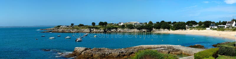 Ocean and Country Panoramic La Stock Image - Image of green, holiday ...