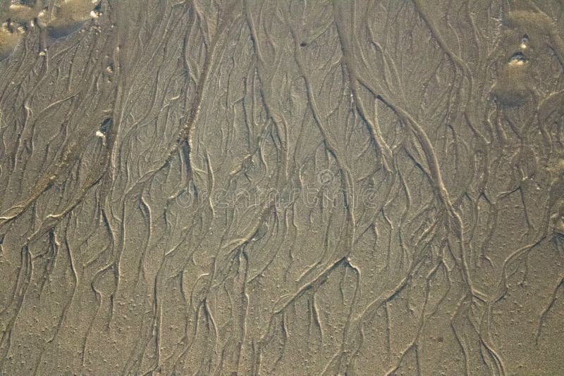 Ocean Created Patterns in the Sand Stock Photo - Image of unique ...