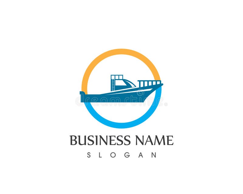 Ocean Cruise Liner Ship Silhouette Simple Linear Logo Stock Vector ...