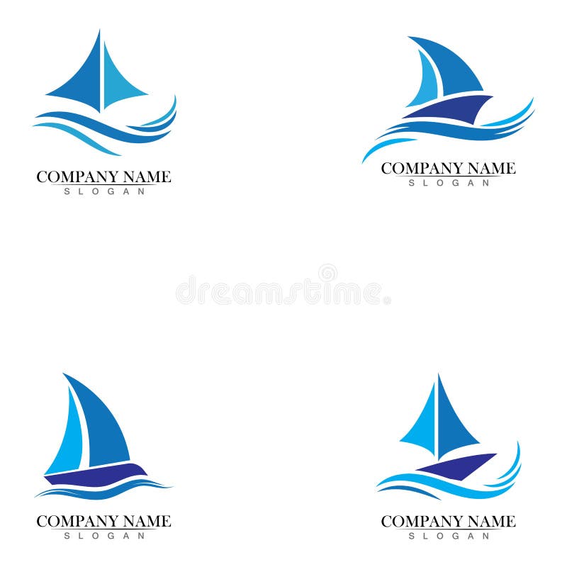 Ocean Cruise Liner Ship Silhouette Simple Linear Logo. Stock Vector ...