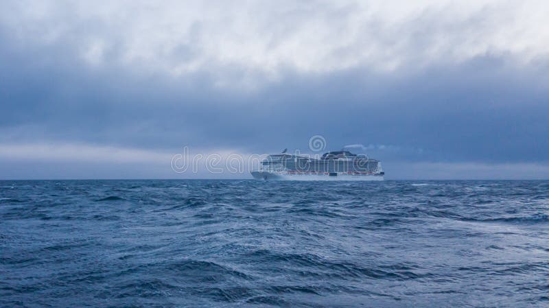Ocean Cruise Ship on the High Seas Editorial Stock Image - Image of ...