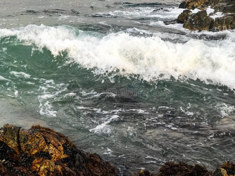 Ocean Current between Rocks Stock Photo - Image of blue, ocean: 132605204