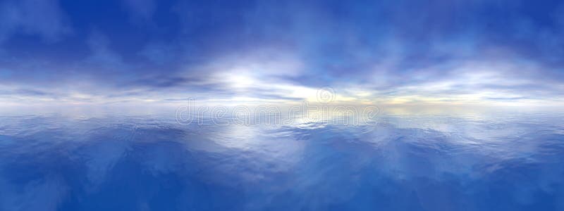 Ocean - 3D render stock illustration. Illustration of scenic - 91982125