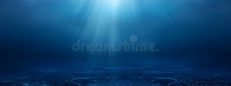Ocean Depth Gradient Background with Light Beam Stock Illustration ...