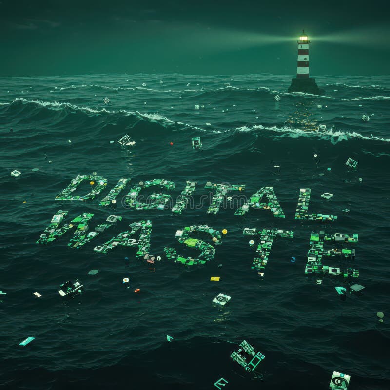 An Ocean of Digital Garbage, Overflowing with Data Fragments and an ...