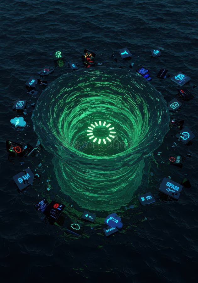 An Ocean of Digital Garbage, Overflowing with Data Fragments and an ...