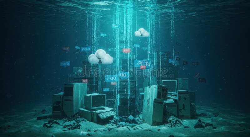 An Ocean of Digital Garbage, Overflowing with Data Fragments and an ...