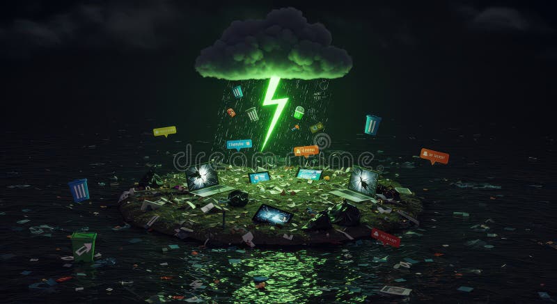 An Ocean of Digital Garbage, Overflowing with Data Fragments and an ...