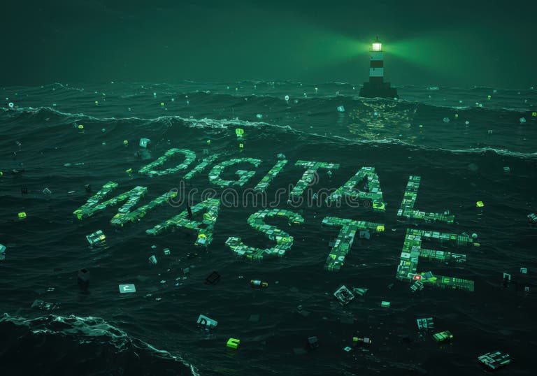 An Ocean of Digital Garbage, Overflowing with Data Fragments and an ...