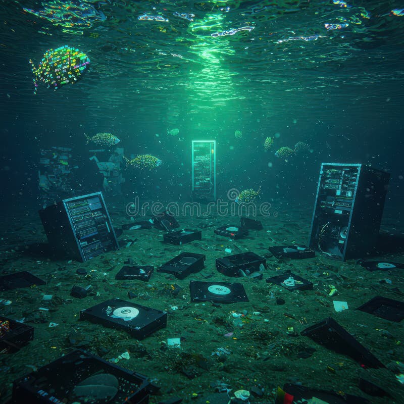 An Ocean of Digital Garbage, Overflowing with Data Fragments and an ...