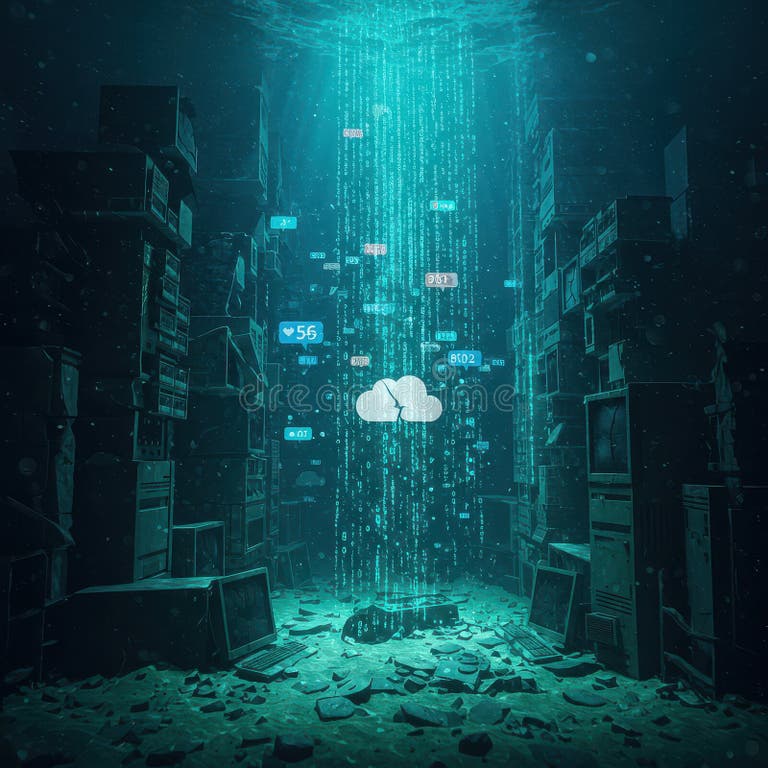 An Ocean of Digital Garbage, Overflowing with Data Fragments and an ...