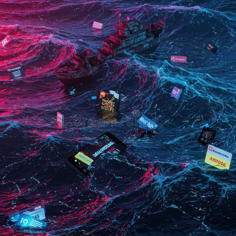An Ocean of Digital Garbage, Overflowing with Data Fragments and an ...