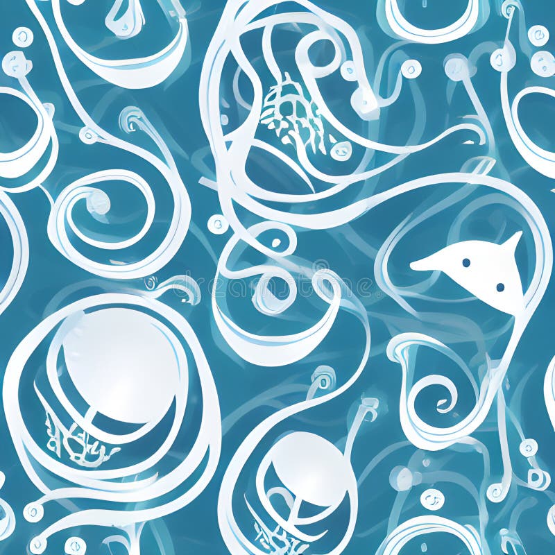 Ocean Draw Random Background, Underwater, Abstract Element Pattern ...