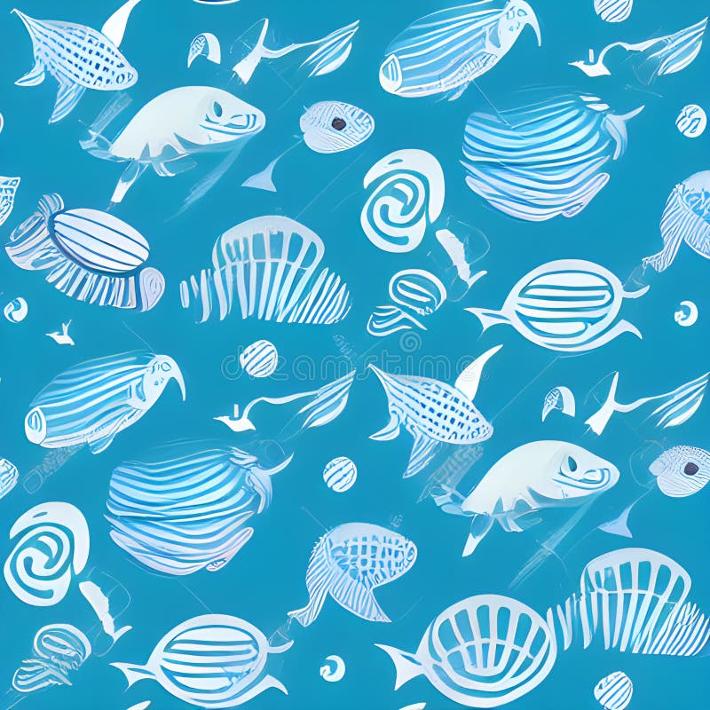 Ocean Draw Random Background, Underwater, Abstract Element Pattern ...