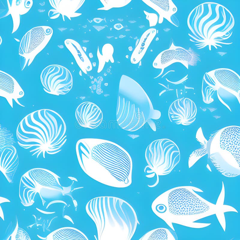 Ocean Draw Random Background, Underwater, Abstract Element Pattern ...