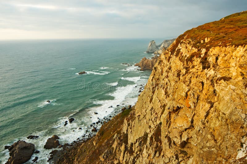 Ocean Edge stock image. Image of power, overcast, europe - 2844151