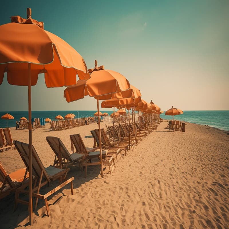 Ocean Escape Amidst Rustling Trees Stock Illustration - Illustration of ...