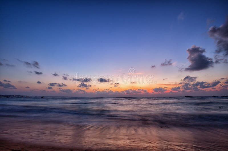 Ocean in the Evening after Sunset Stock Image - Image of scenic, beauty ...
