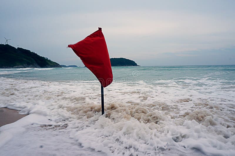 Ocean, Flag, Sea, Thailand, Wave, Foam Stock Image - Image of today ...