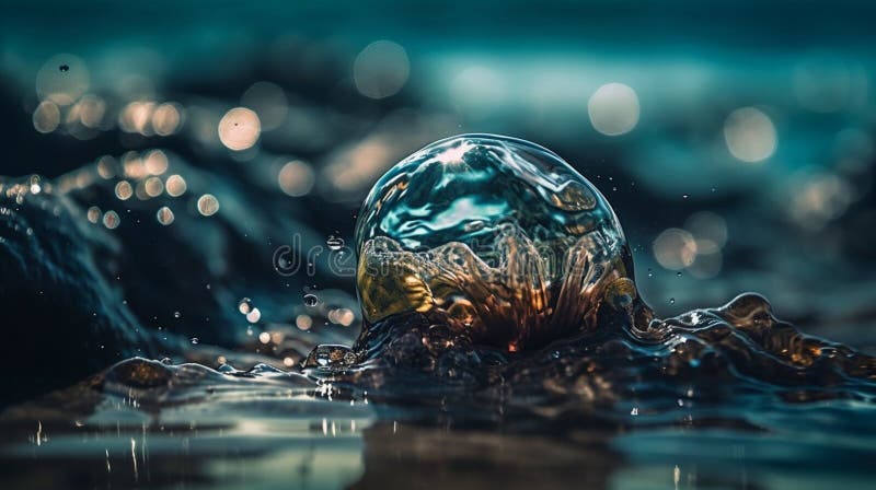 Ocean floor ai generated stock illustration. Illustration of ocean ...