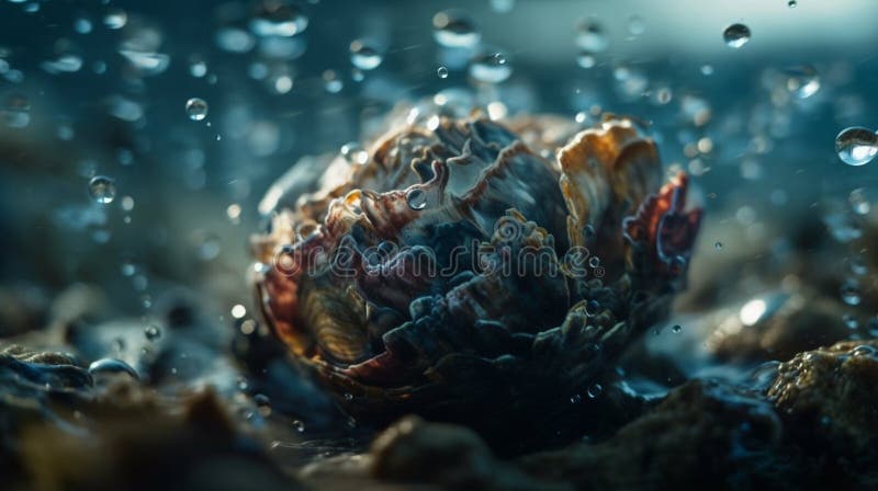 Ocean floor ai generated stock illustration. Illustration of macro ...