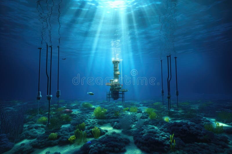Ocean Floor Geothermal Energy Harvesting Technology Stock Photo - Image ...