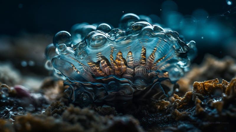 Ocean Floor with Marine Life Ai Generated Stock Illustration ...