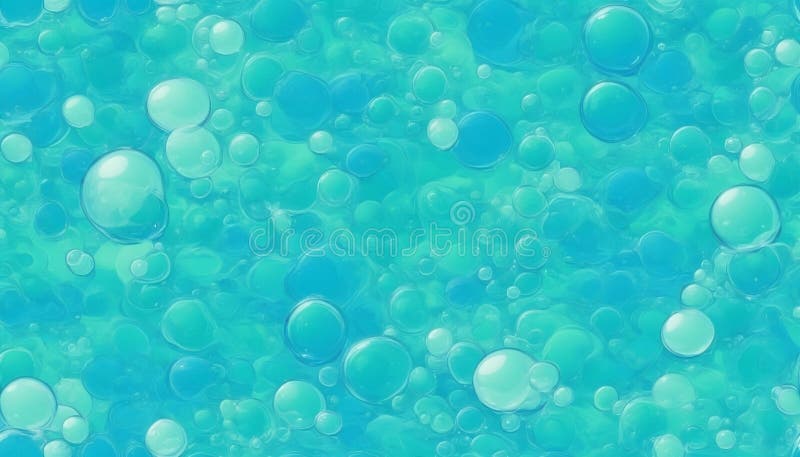 Ocean Foam Seamless Green and Blue Bubble Pattern, Theme, Wallpaper Stock Illustration ...