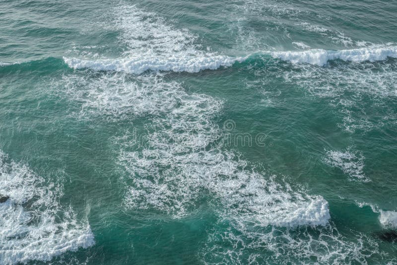 Ocean Foamy Pattern on Water Surface. Top View Stock Image - Image of ...