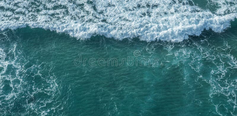 Ocean Foamy Pattern on Water Surface. Top View Stock Image - Image of ...