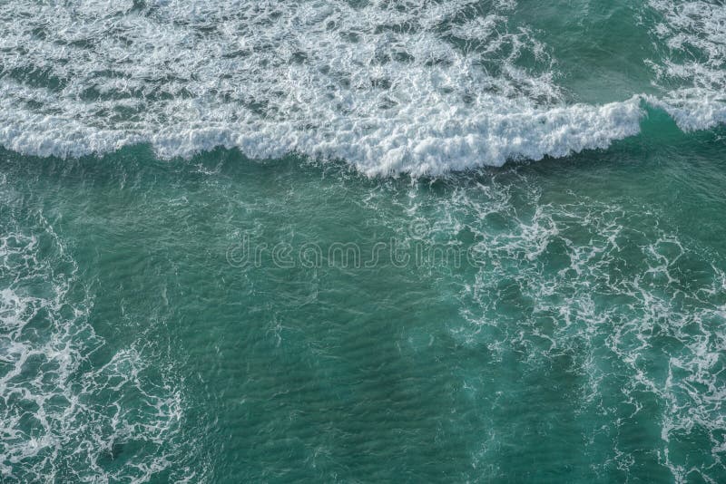 Ocean Foamy Pattern on Water Surface. Top View Stock Image - Image of ...