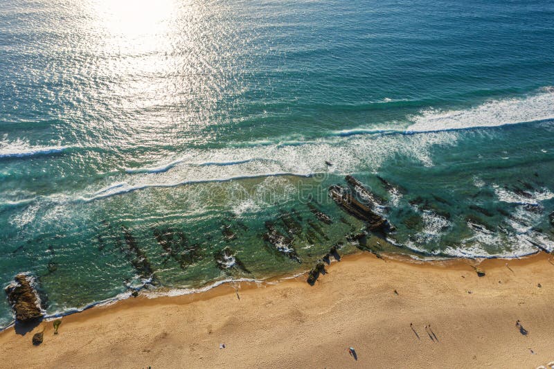 Ocean Foamy Pattern on Ocean Water Surface. Top View Stock Image ...