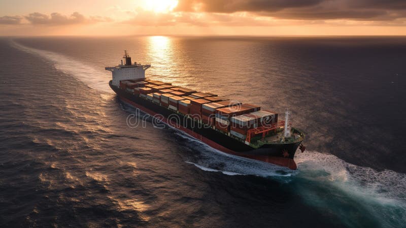 Ocean Freight, a Massive Shipping Ship with Containers for Efficient ...