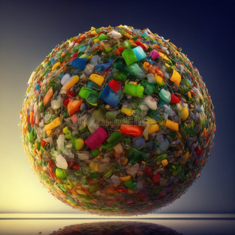 The Ocean Full of Plastic Waste. Microplastic Polluting the Sea Stock ...