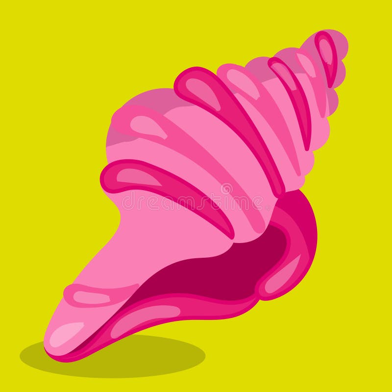 Ocean Fun Sea Shell Pink 14 Stock Vector - Illustration of vector ...